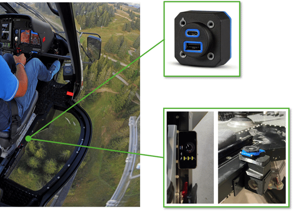 Airbus AS350 Series FLI Repeater Mounts - Swiss Helicopter Engineering